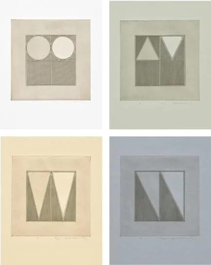 Arcs Within A Square; And Triangles Within A Square (B. 56-62, 71-74 ...