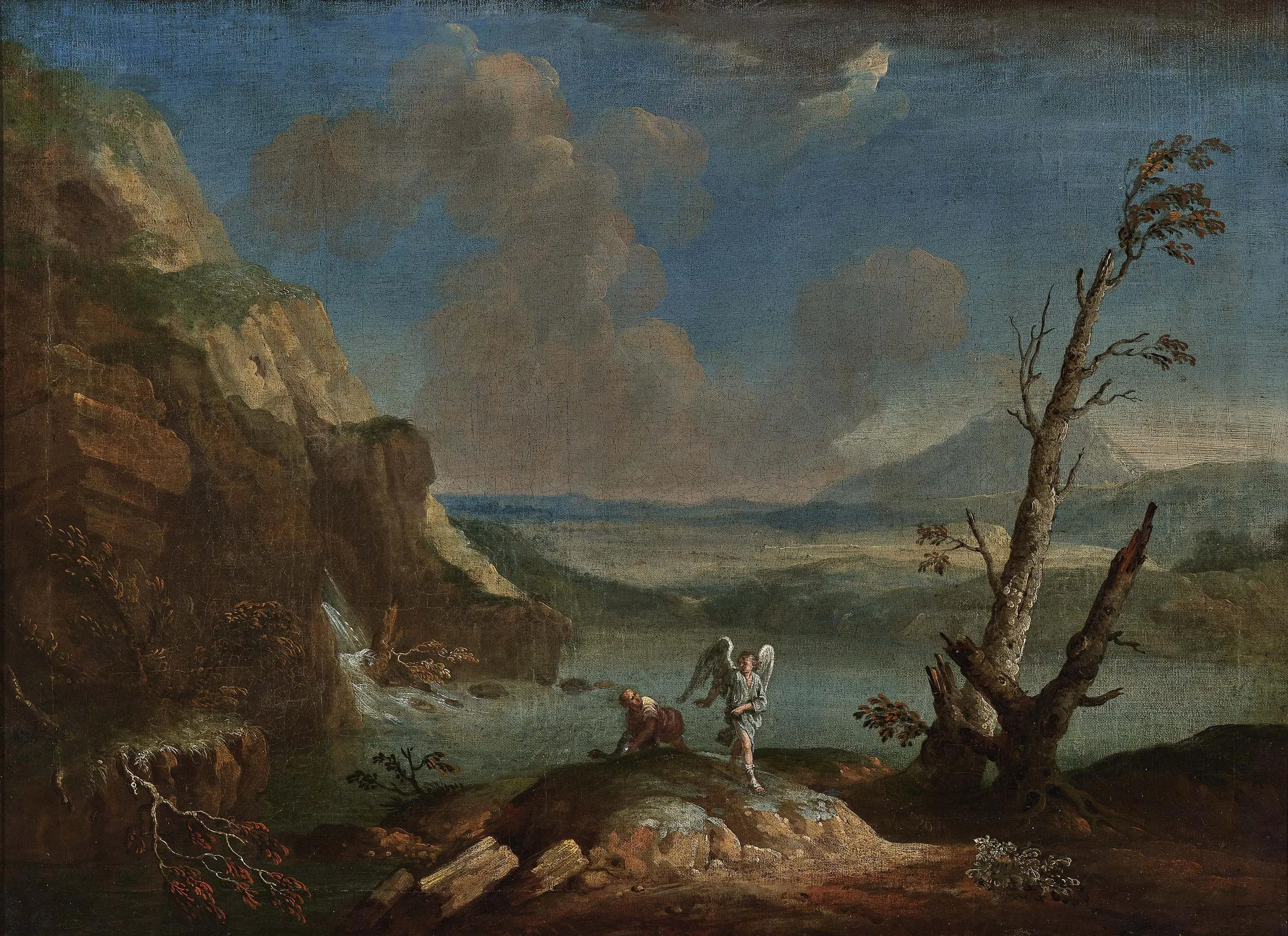 Giuseppe Zais, attributed to - Landscape with Tobias and the Angel ...