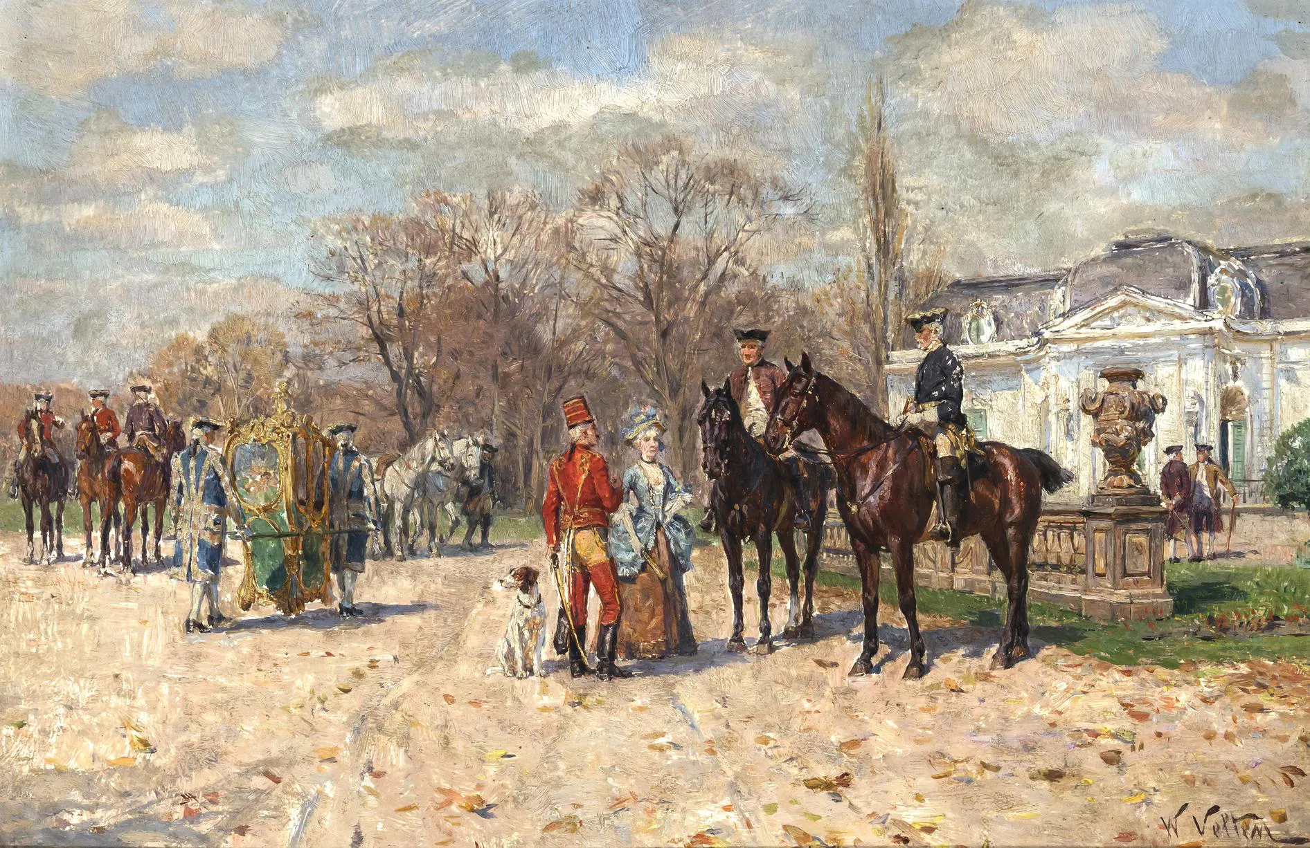 Wilhelm Velten - Encounter in front of the castle | Widewalls