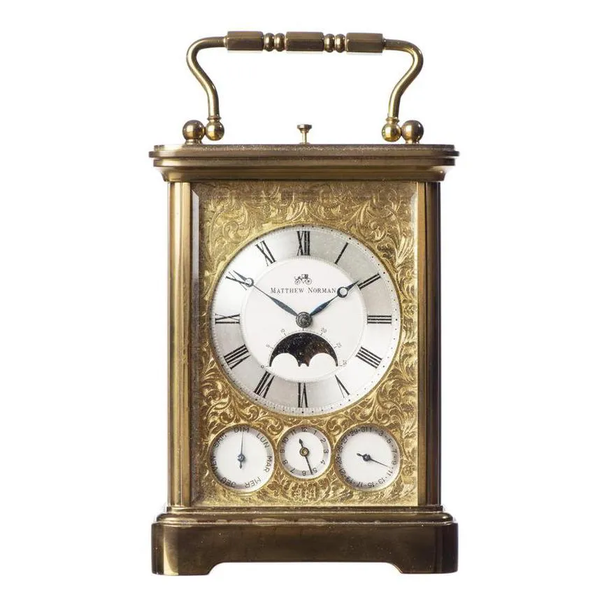 Matthew Norman, travel clock with 1/2 hour strike, repeater, alarm and ...