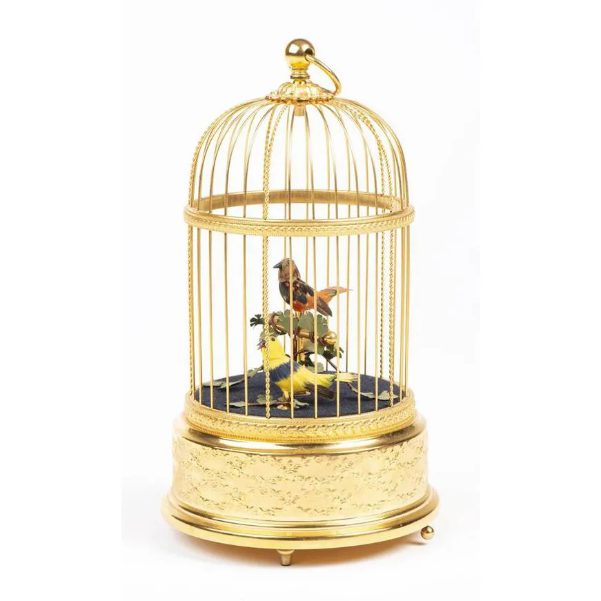 REUGE, 'Singing Bird Cage' Automaton, mechanical with 2 birds | Widewalls