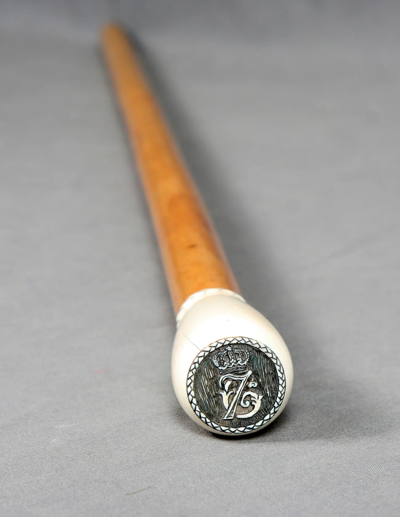 A Carved Ivory And Malacca Walking Stick | Widewalls