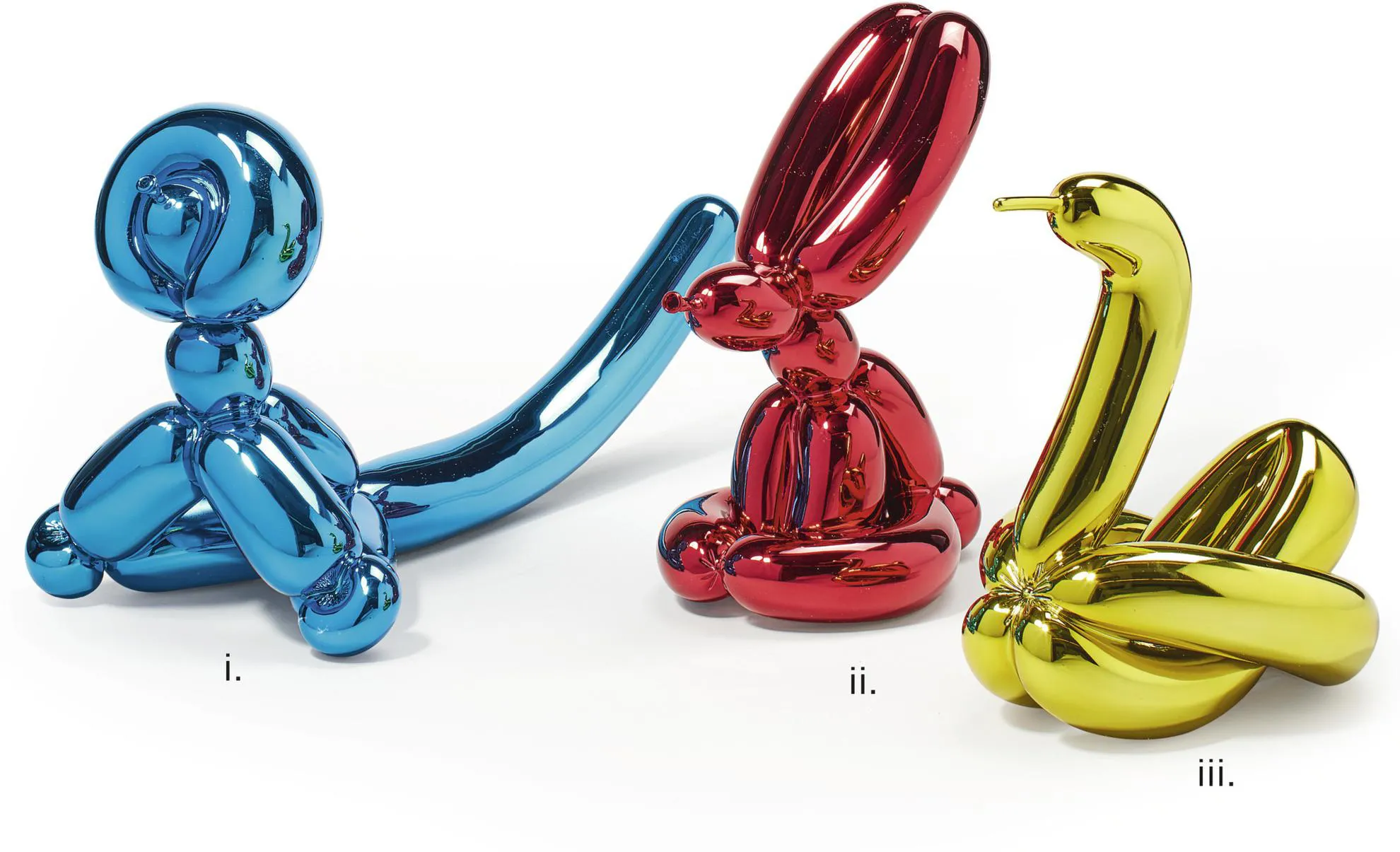 Balloon Rabbit (Red), Balloon Monkey (Blue), Balloon Swan (Yellow ...